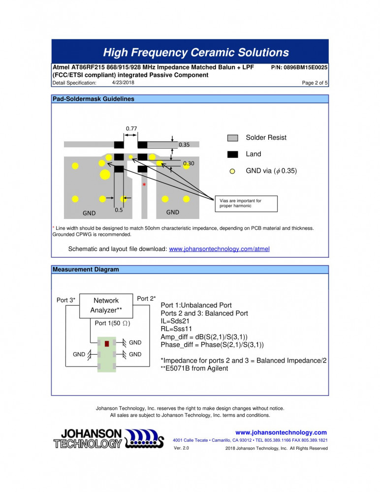 0896BM15E0025E product specification page 2