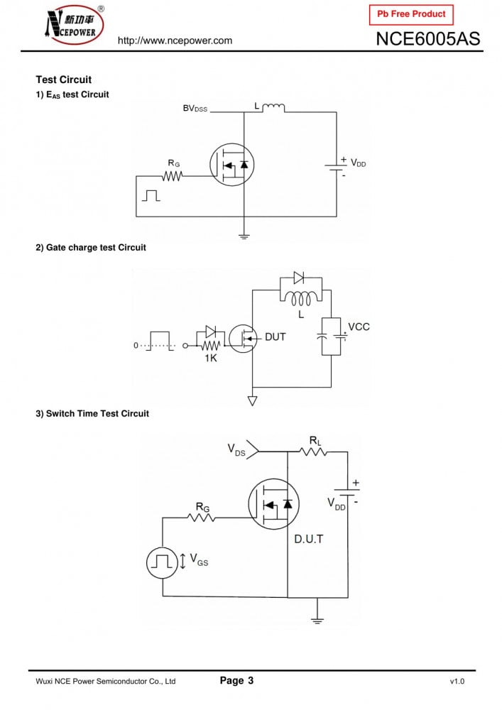NCE6005AS datasheet page 3
