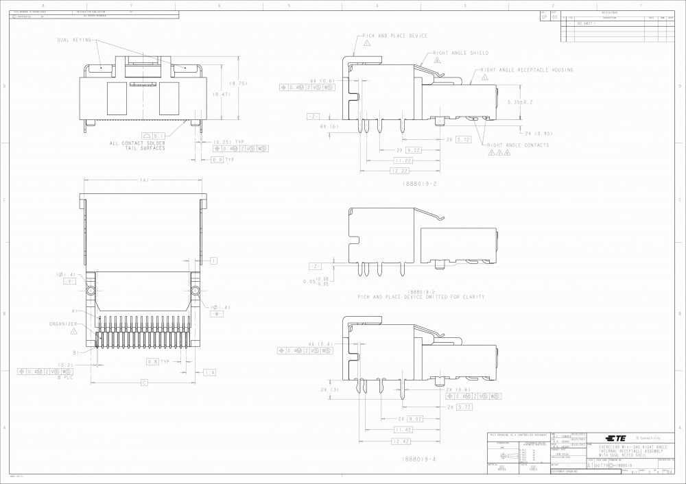 TE Connectivity 1888019-4 technical drawing page 2