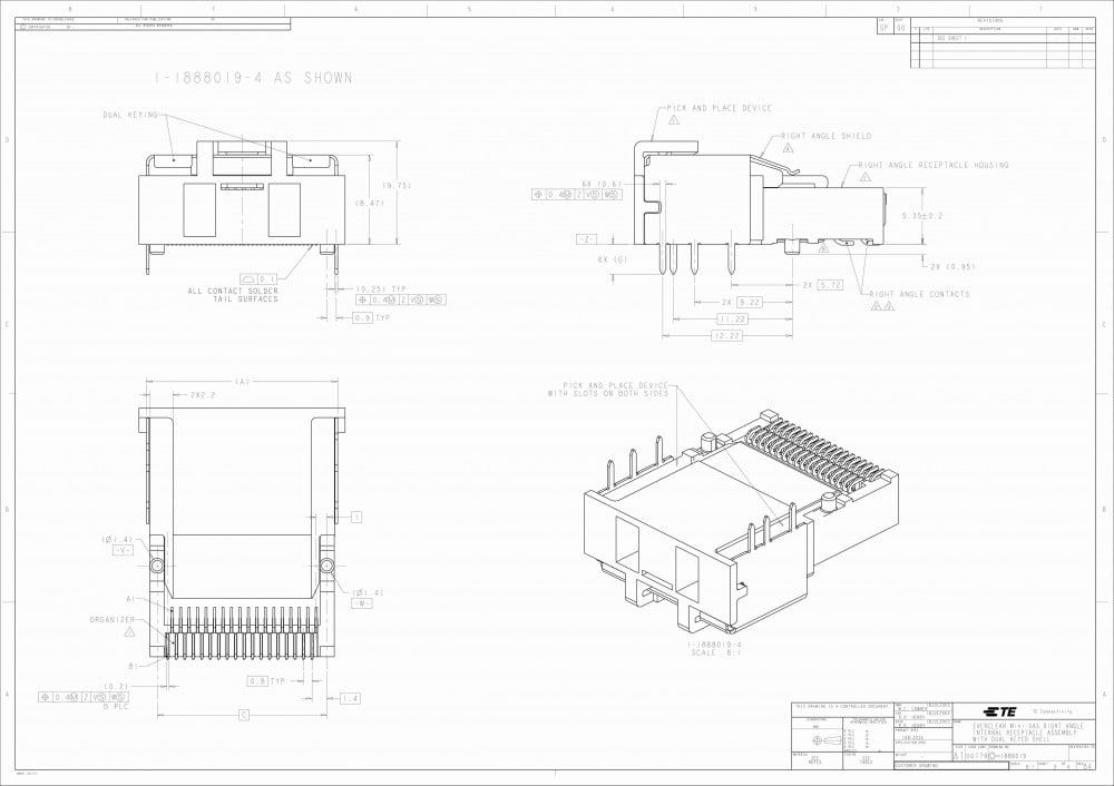 TE Connectivity 1888019-4 technical drawing page 3