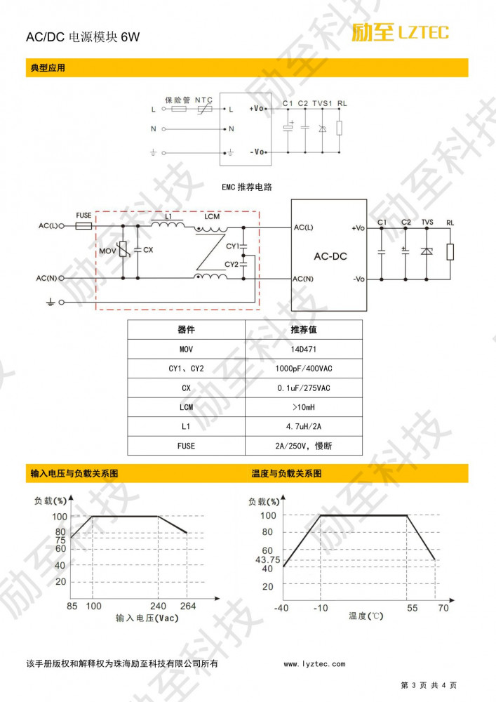 LHB06 series datasheet page 3