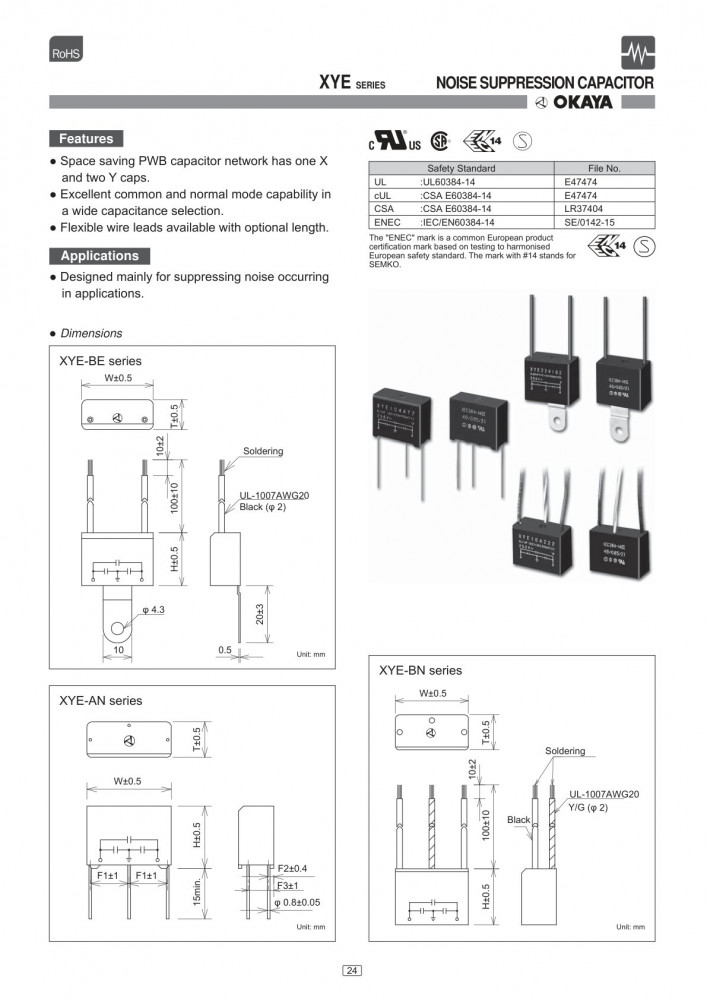 XYE capacitor network documentation page 1
