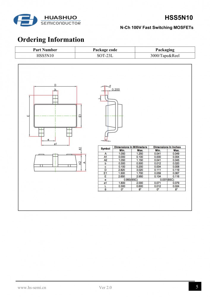 HSS5N10 datasheet page 5
