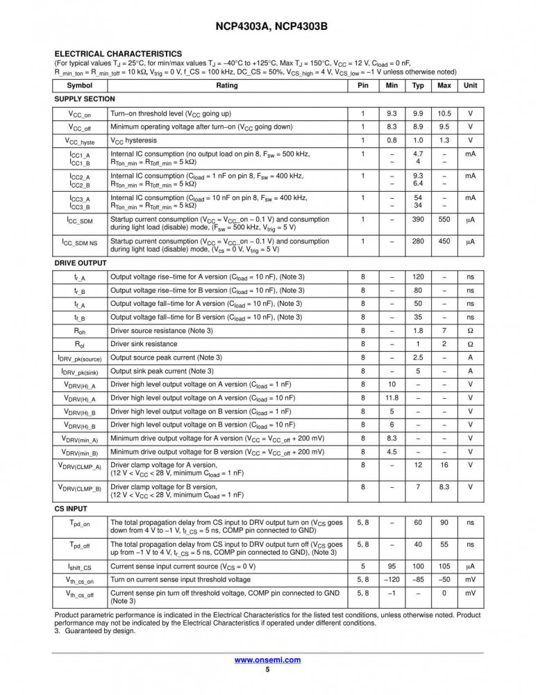 NCP4303 document page 5