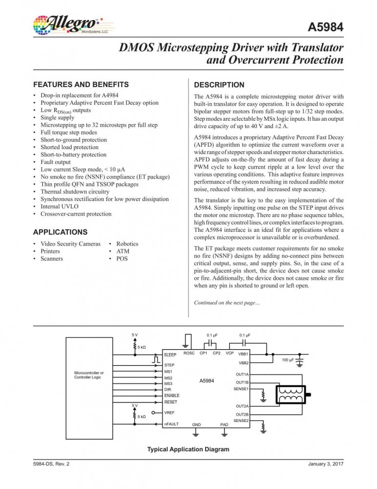 A5984 datasheet page 1