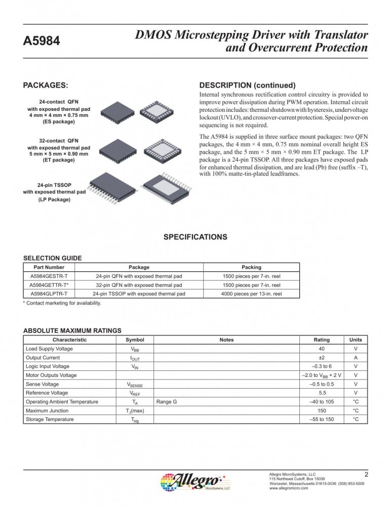 A5984 datasheet page 2