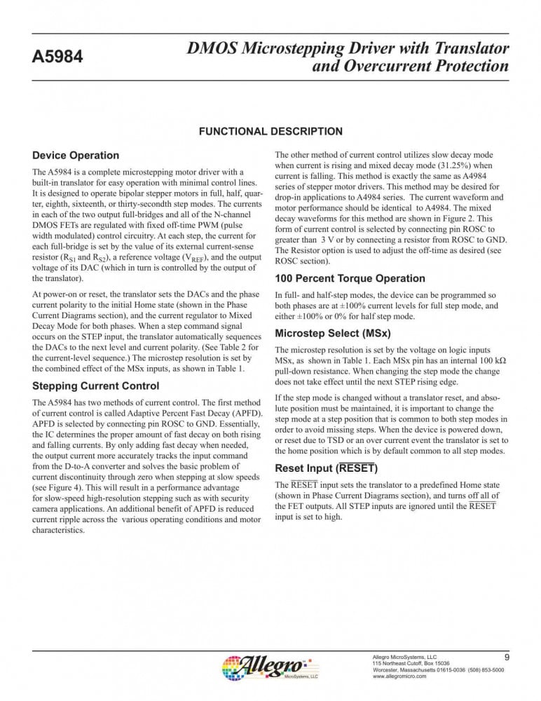 A5984 datasheet page 9