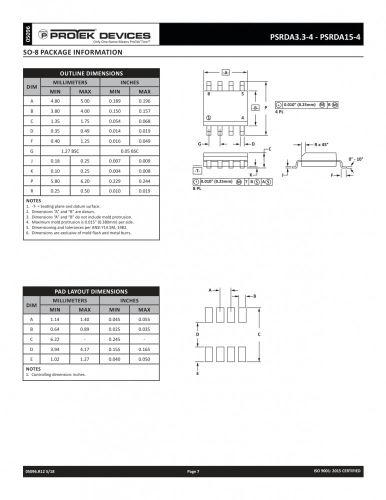 PSRDA3.3-4-LF-T7 datasheet page 7