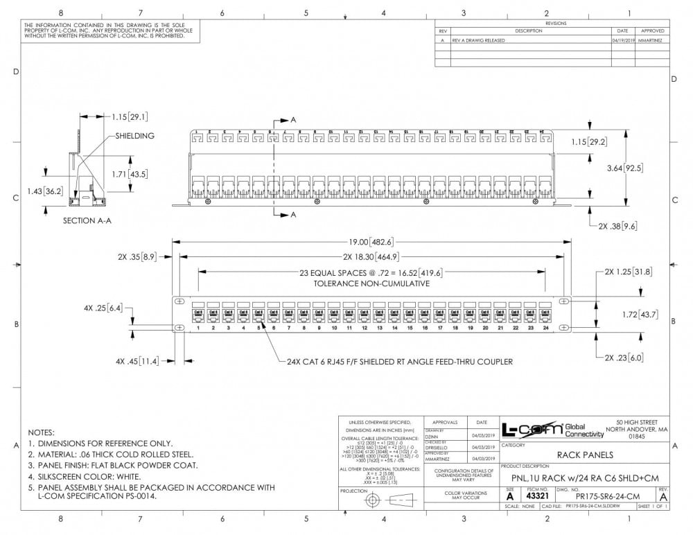 L-com PR175-SR6-24-CM technical document preview