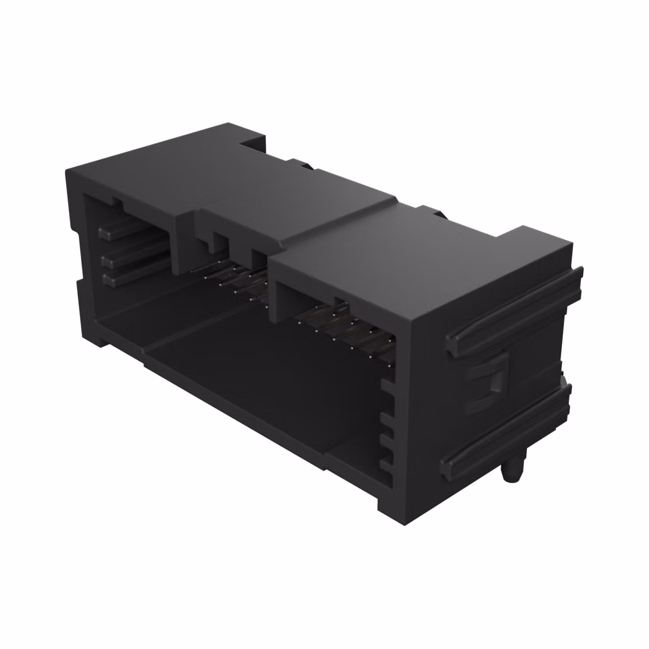 Mini50 Unsealed Right-Angle Header, UL 94 HB, 38 Circuits, Polarization C, Dark Gray, Tube for sale