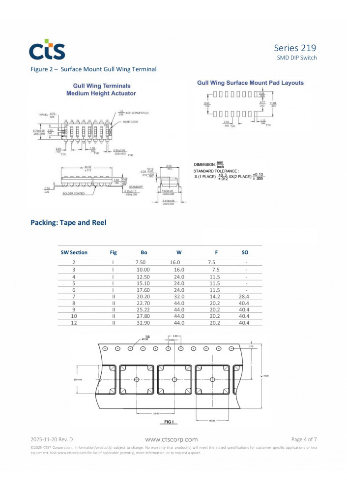 Series 219 product documentation, page 4