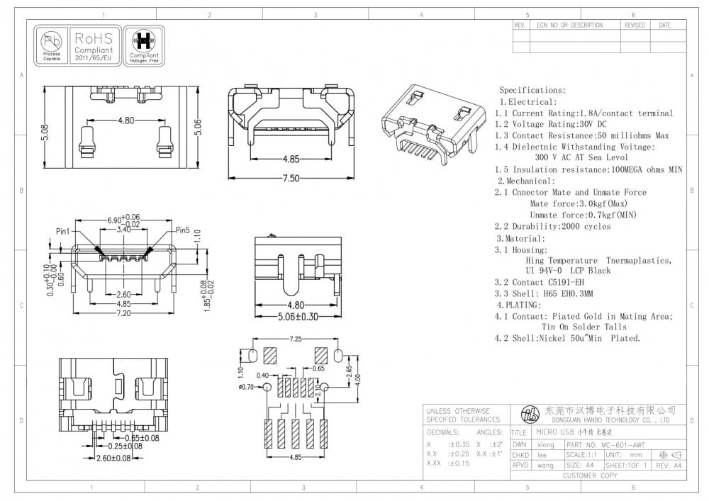 MC-601-AWT technical document preview
