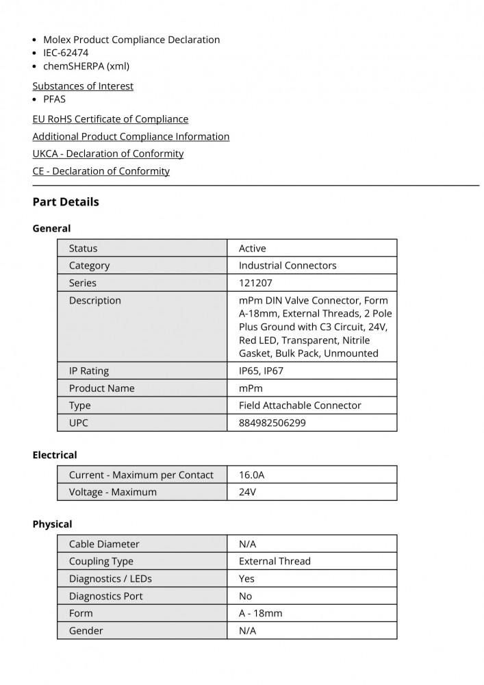 Molex S28 packaging specification page 2