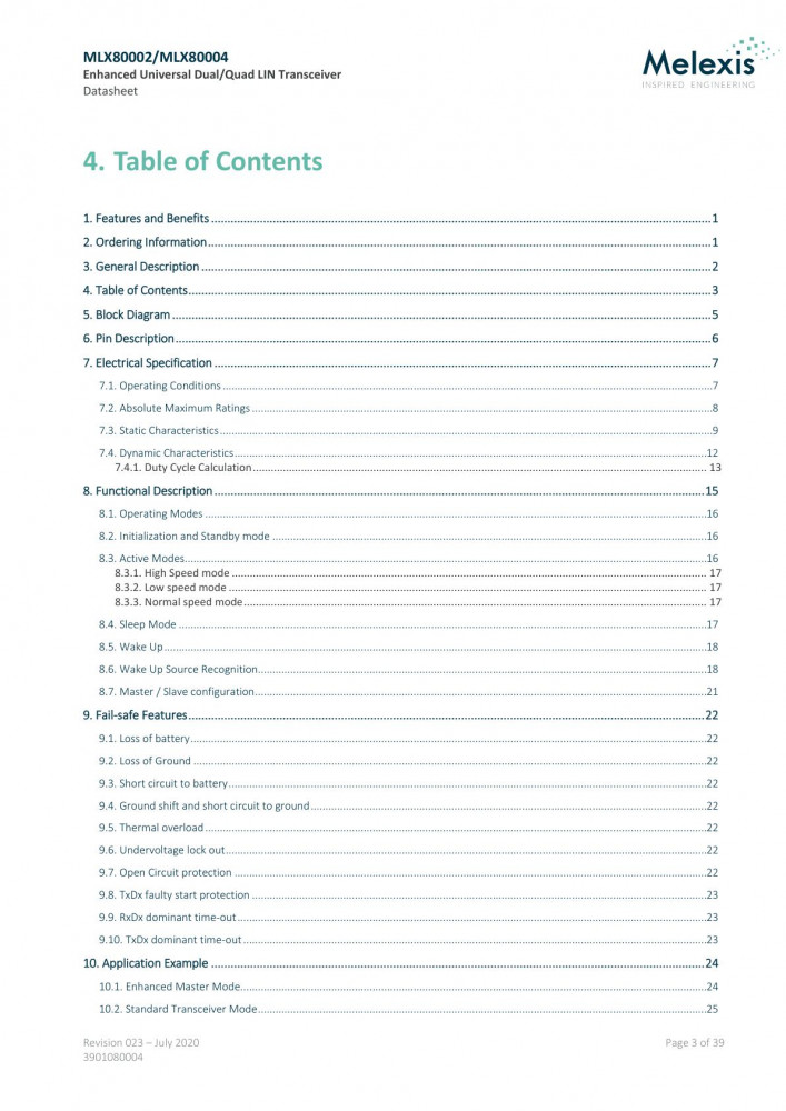MLX80002 datasheet page 3