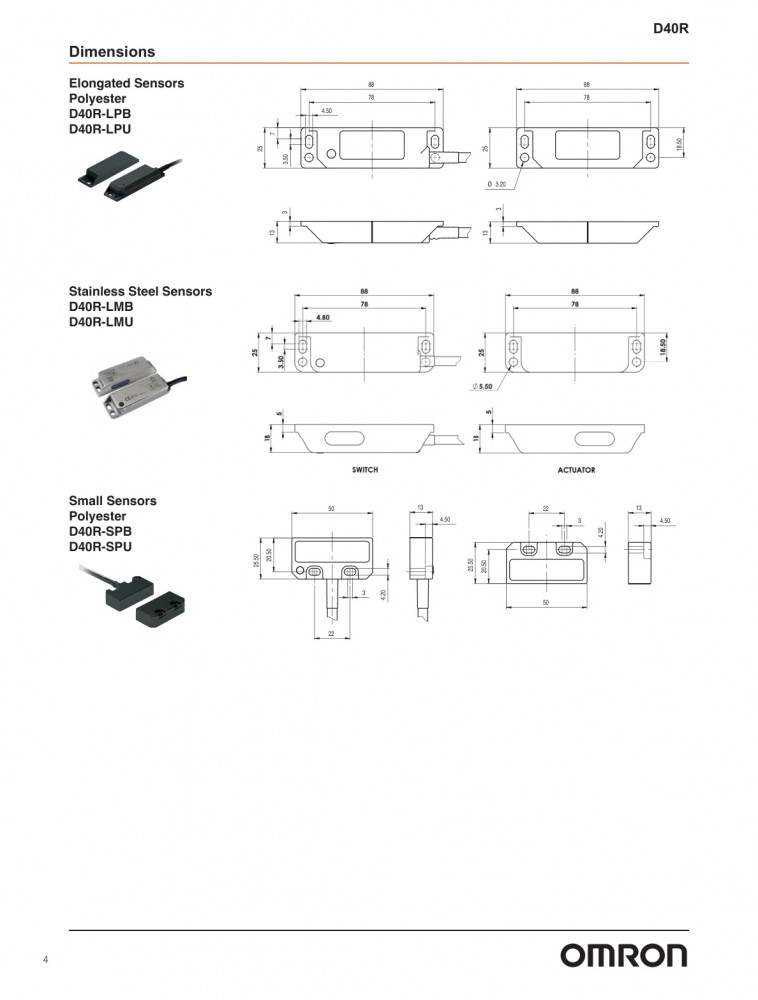 OMRON D40R technical document page 4