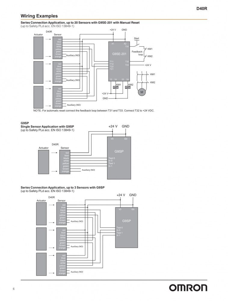 OMRON D40R technical document page 6