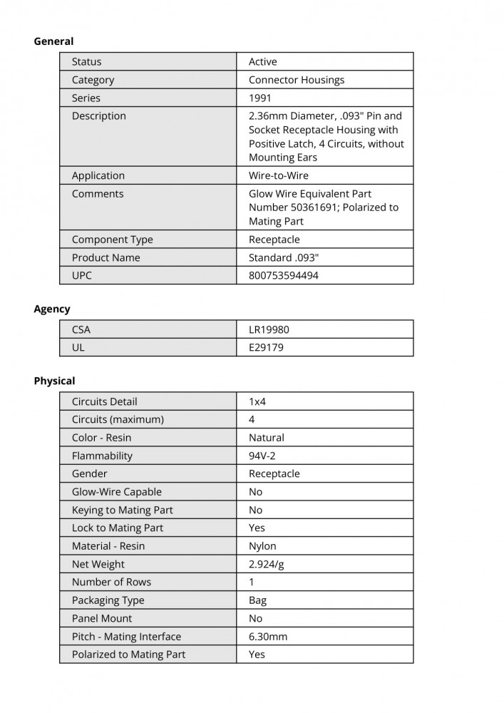 19091042 product document image, page 2