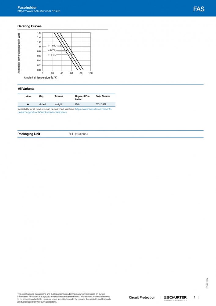SCHURTER 0031.3511 datasheet page 3