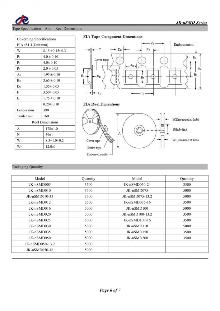 JK-nSMD series datasheet page 6