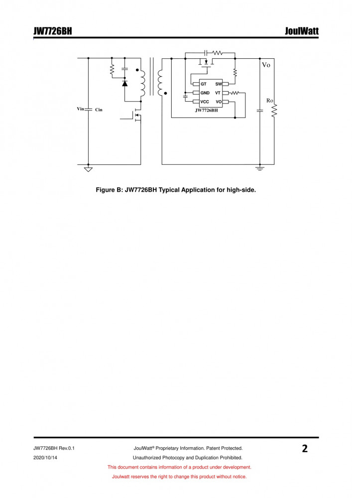 JW7726BH datasheet page 2