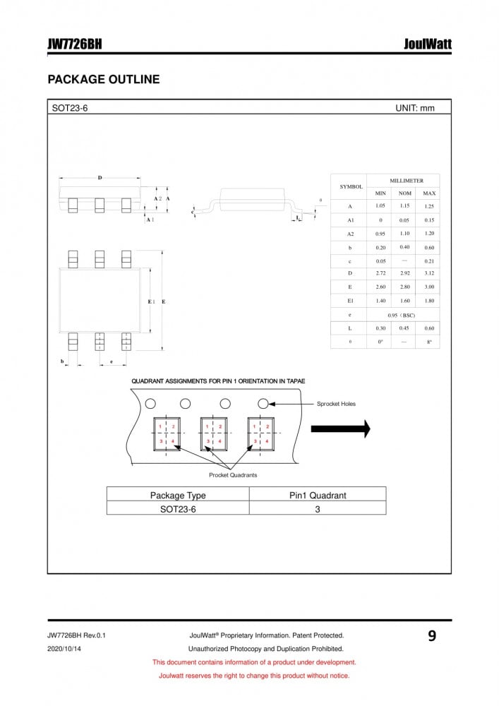 JW7726BH datasheet page 9