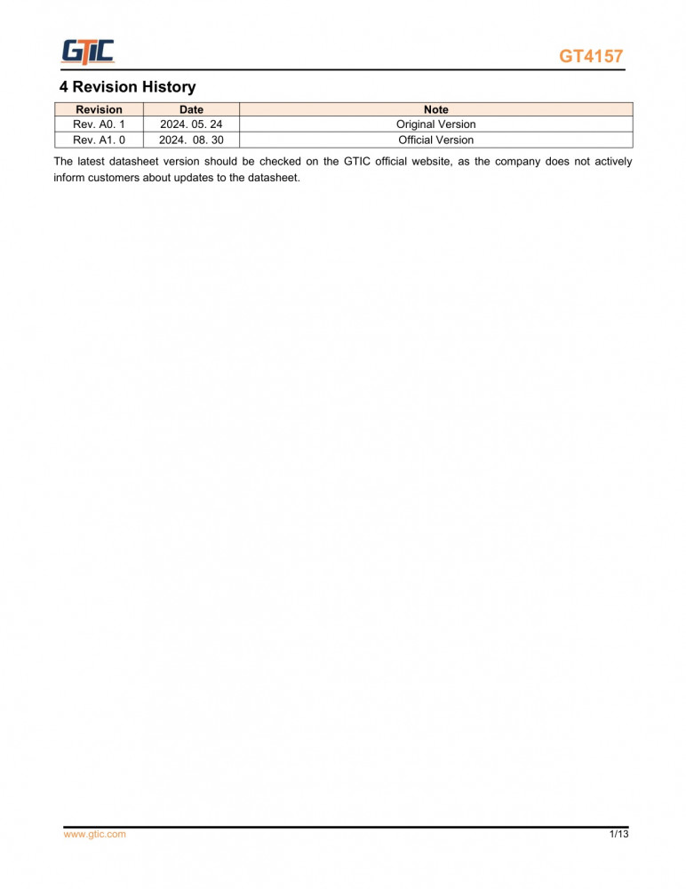 GT4157S6 datasheet page 2