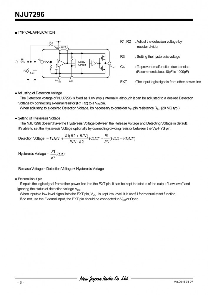 NJU7296 datasheet page 6