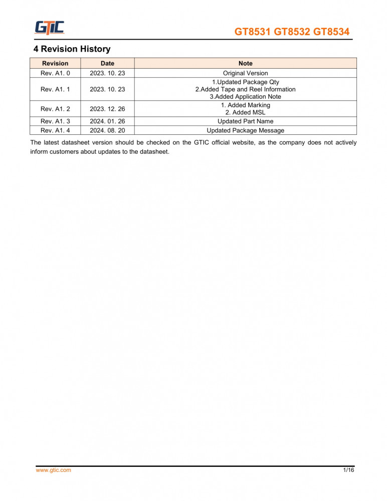 GT8532P8 datasheet page 2