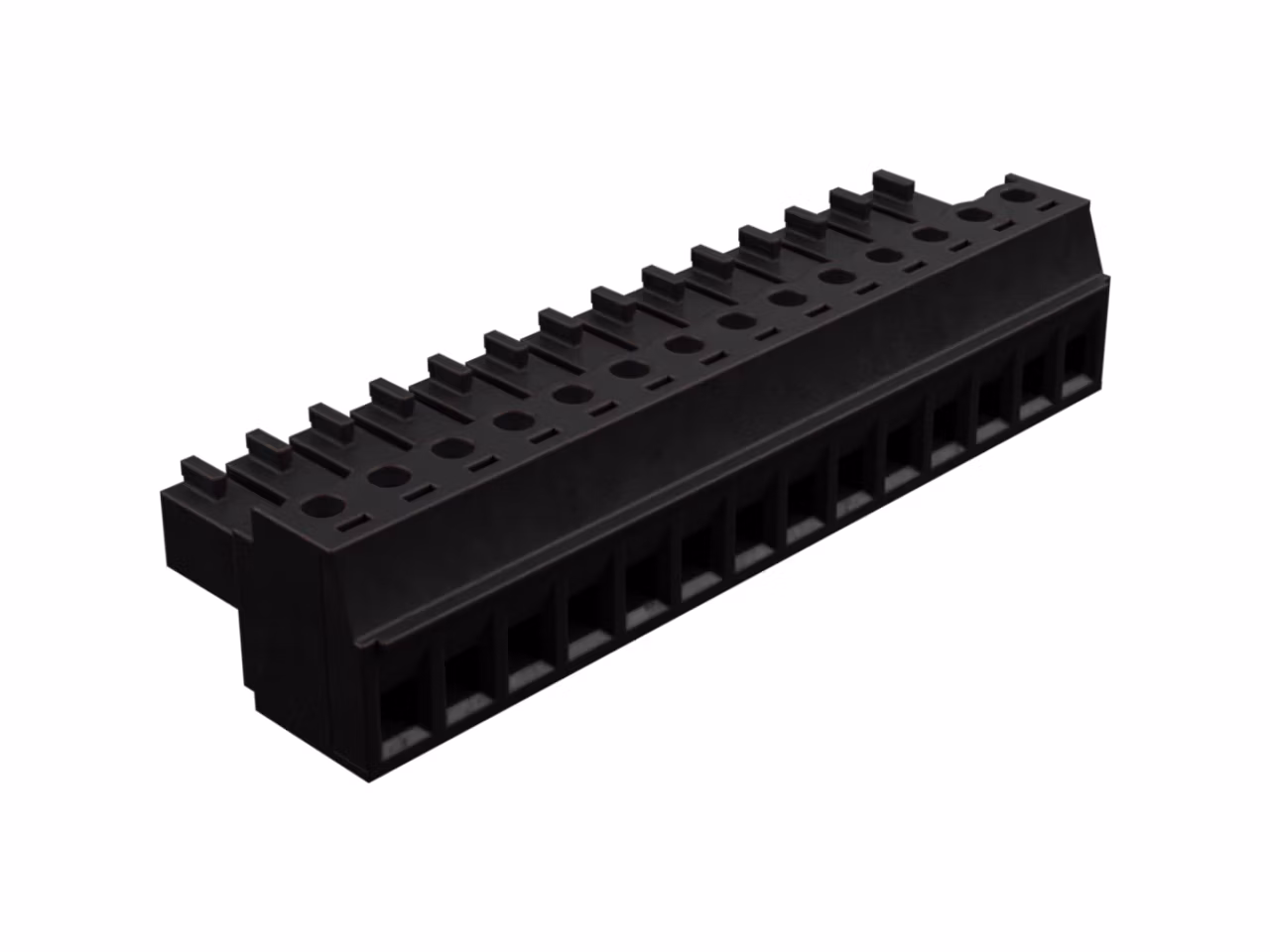 3.81mm Pitch Eurostyle Horizontal Plug, with Reverse Imprinting, Gold (Au) Plated, Black, 14 Circuits for sale