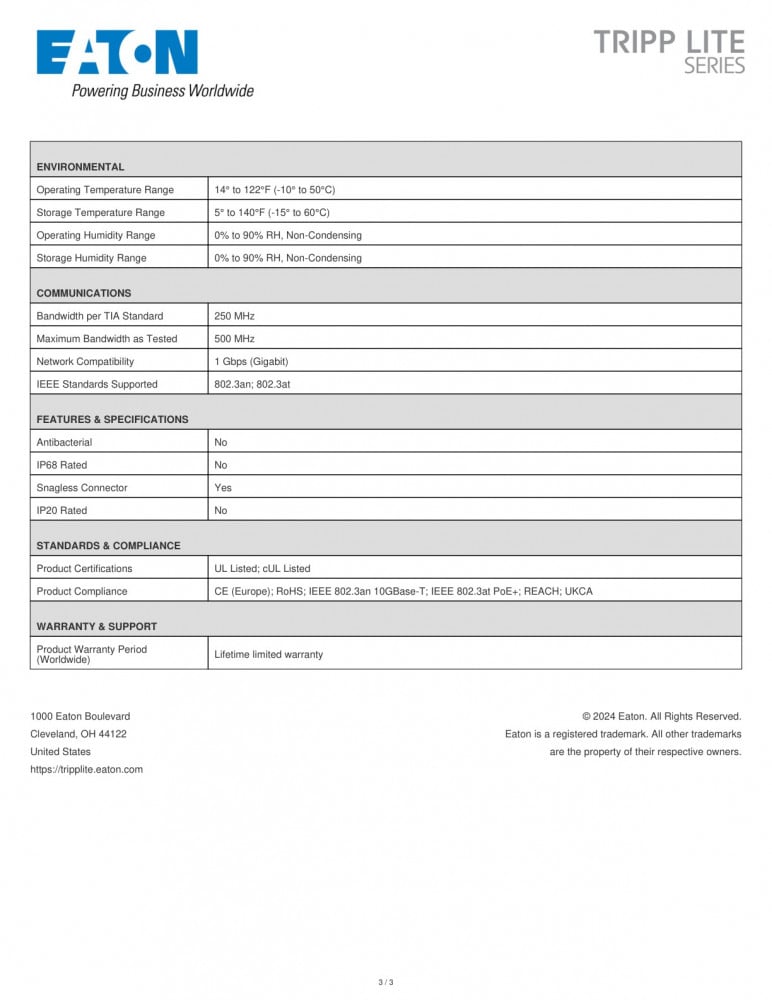 EATON N201-007-BK50BP technical document page 3