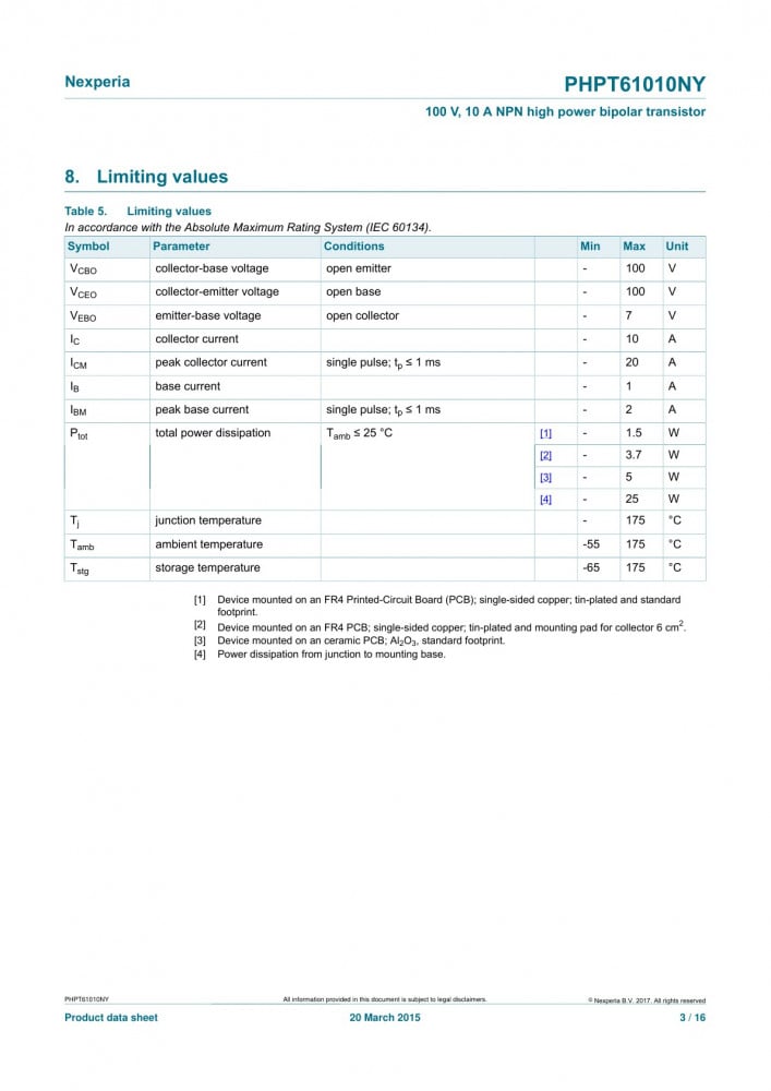 PHPT61010NYX datasheet page 3