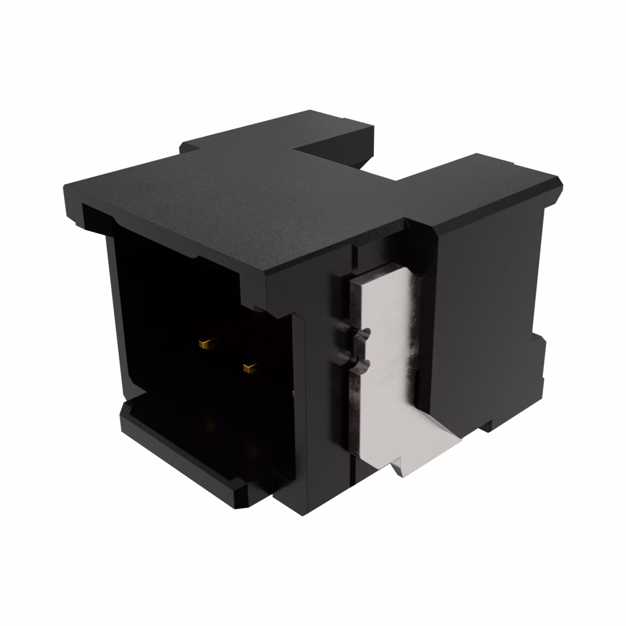 Micro-One Wire-to-Board Header, Right-Angle, 2.00mm Pitch, Single Row, Glow-Wire Capable, Surface Mount, 3 Circuits, Gold Plating, Black for sale