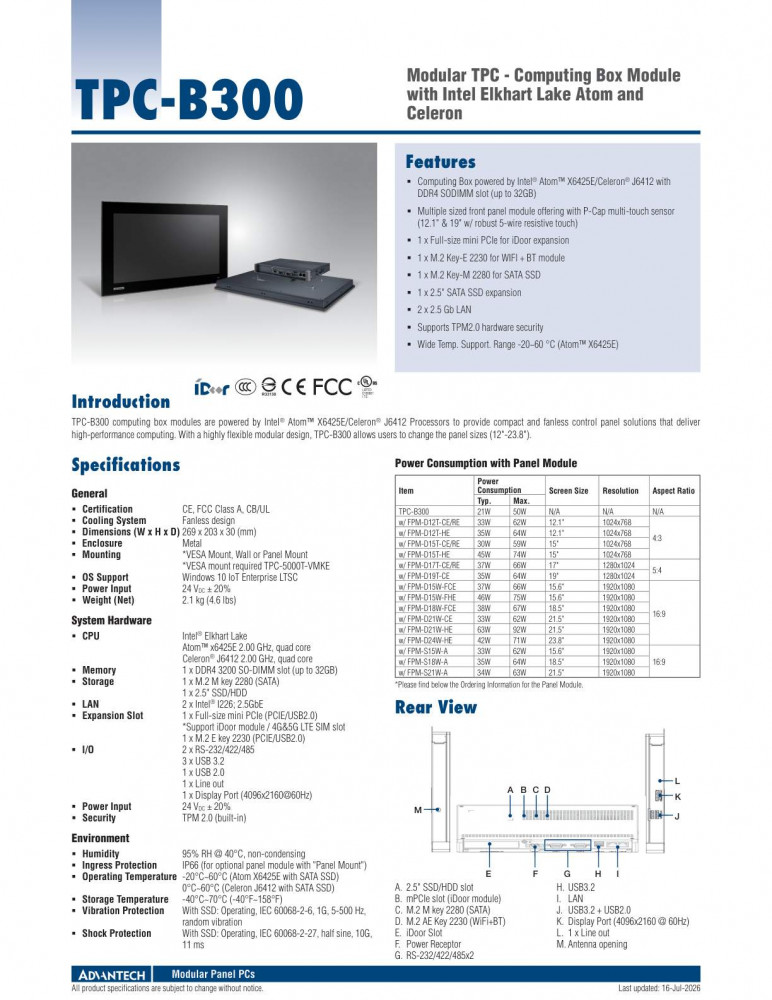 TPC-B300 technical document page 1