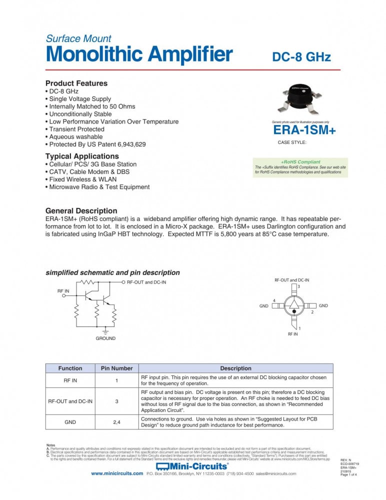 ERA-1SM+ technical document page 1