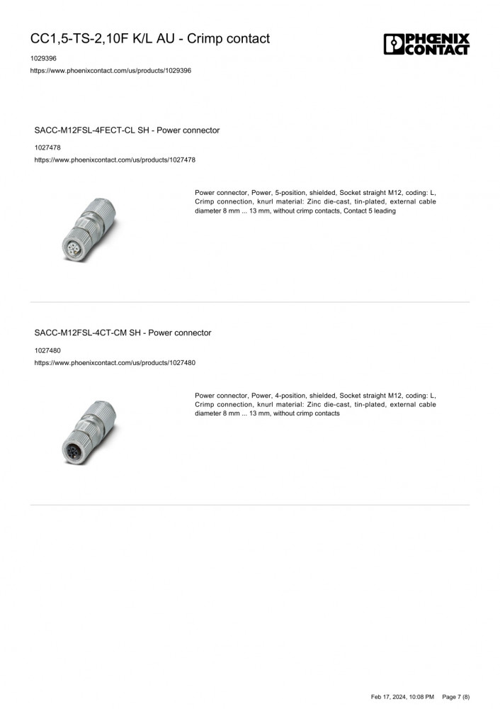 Phoenix Contact 1029396 technical document page 7