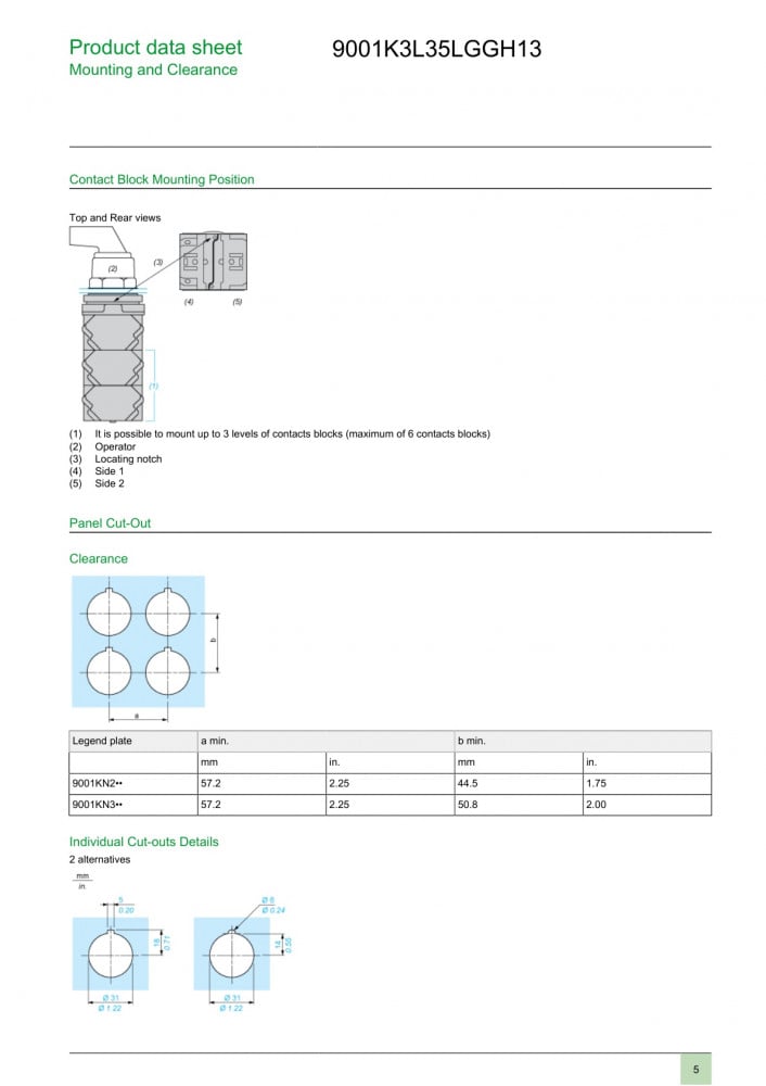 9001K3L35LGGH13 technical document page 5
