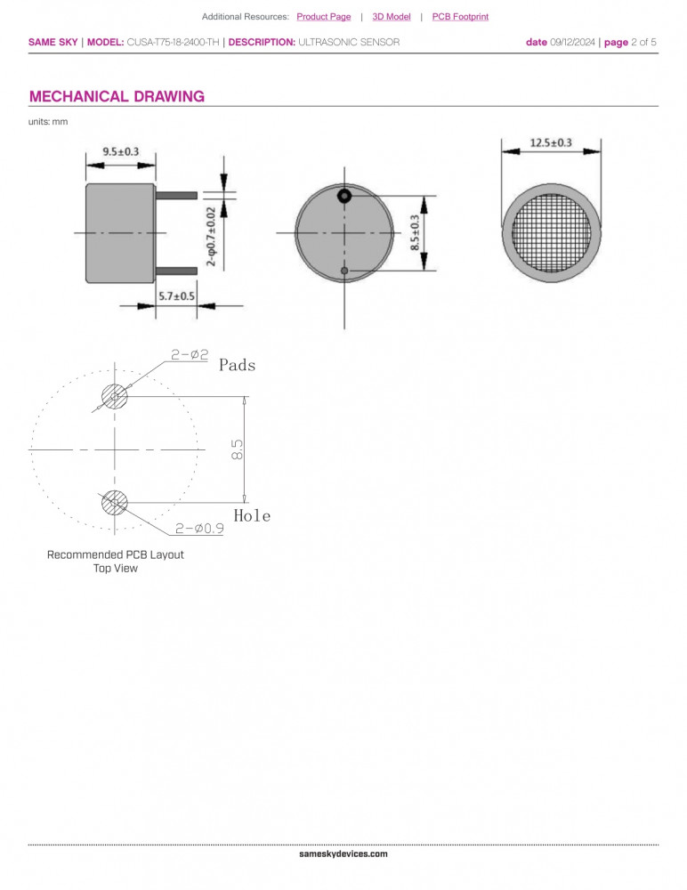 CUSA-T75-18-2400-TH technical document page 2