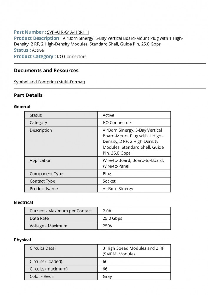 SVP-A1R-G1A-HRRHH technical document image, page 1