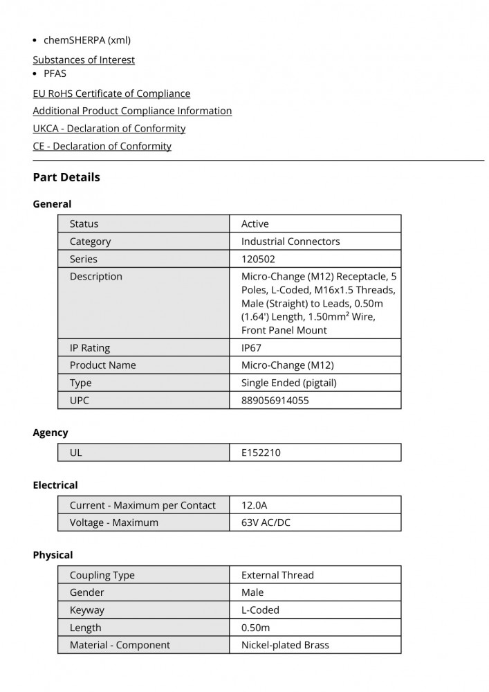 Molex product drawing page 2
