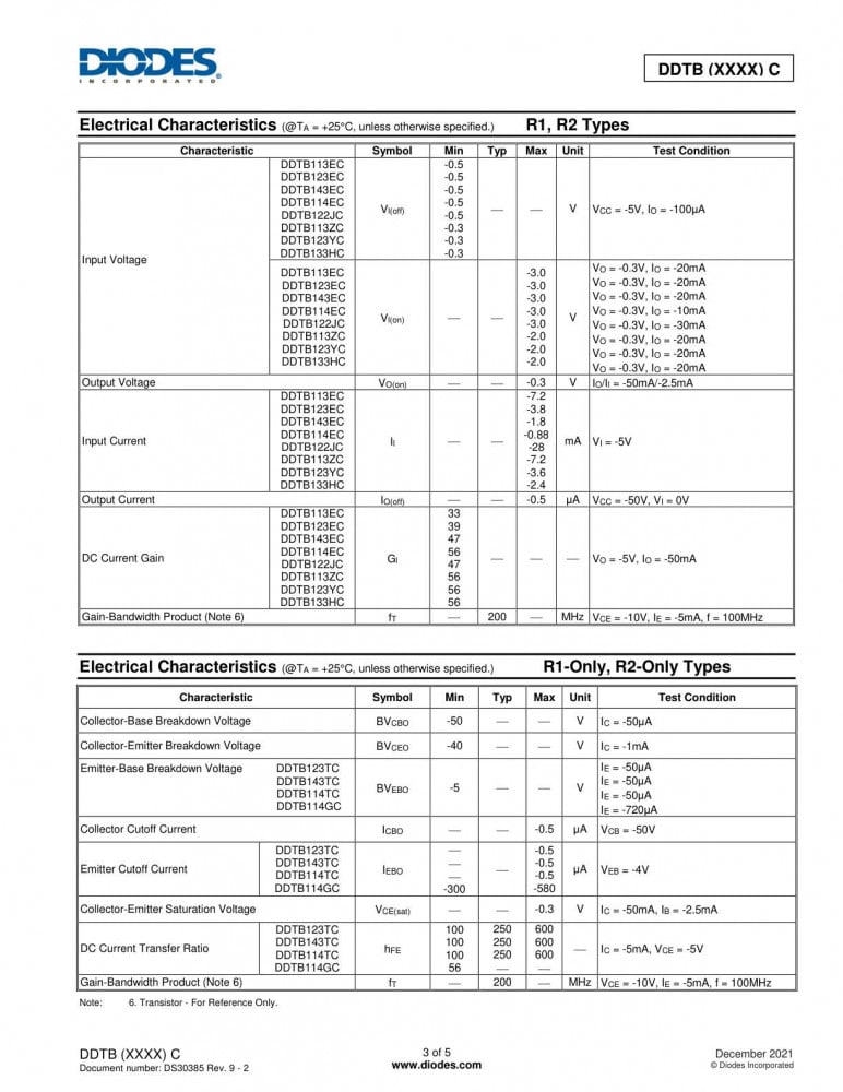 DDTB123YC-7-F datasheet page 3