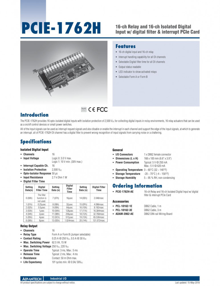 PCIE-1762H product documentation preview