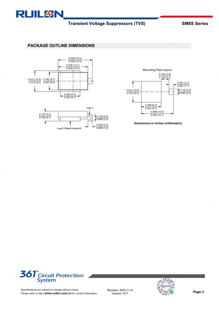 SM8S36A datasheet page 3