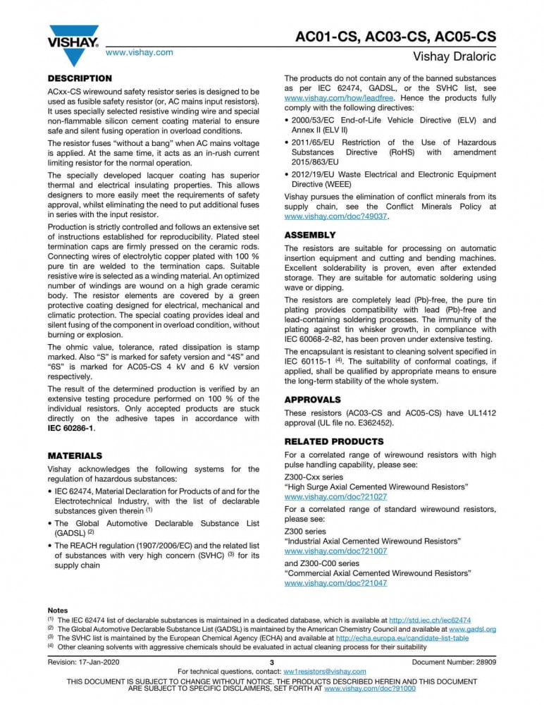 VISHAY AC03-CS datasheet page 3