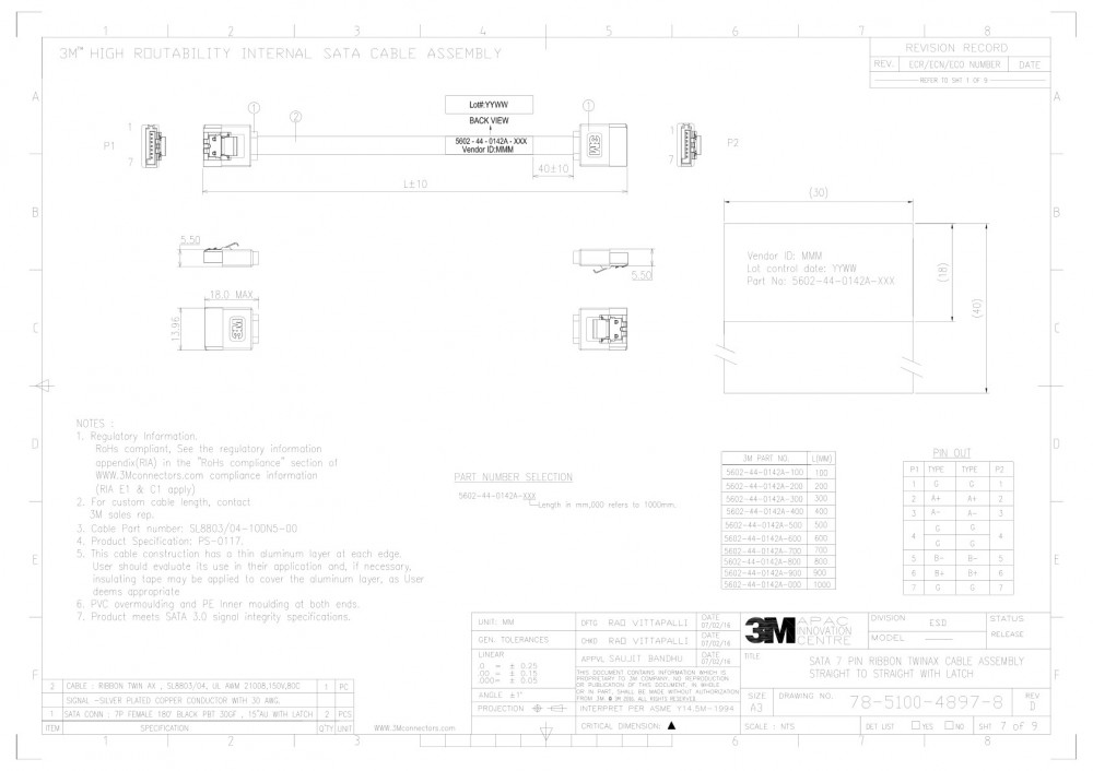3M 5602 Series drawing sheet 7