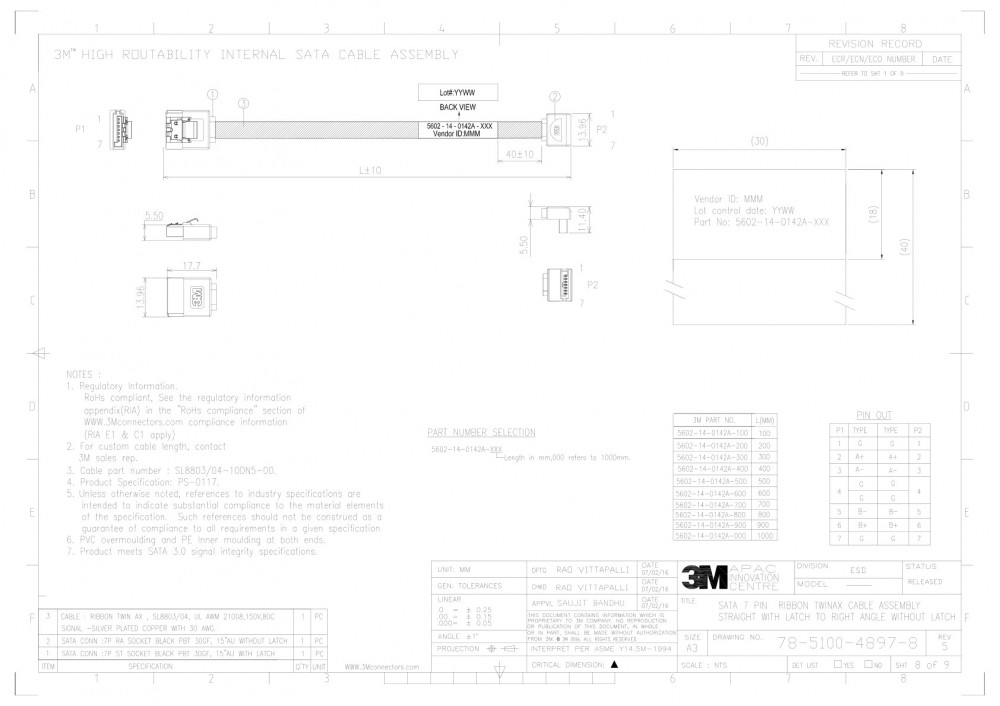 3M 5602 Series drawing sheet 8