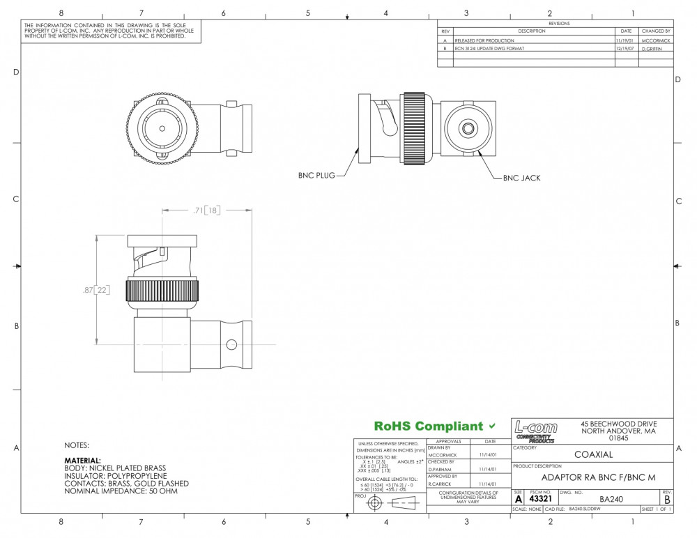 BA240 technical drawing preview