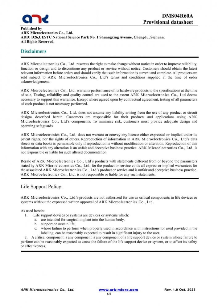 DMS04R60A datasheet page 6