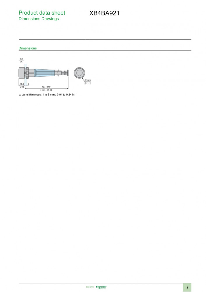 XB4BA921 technical document page 3