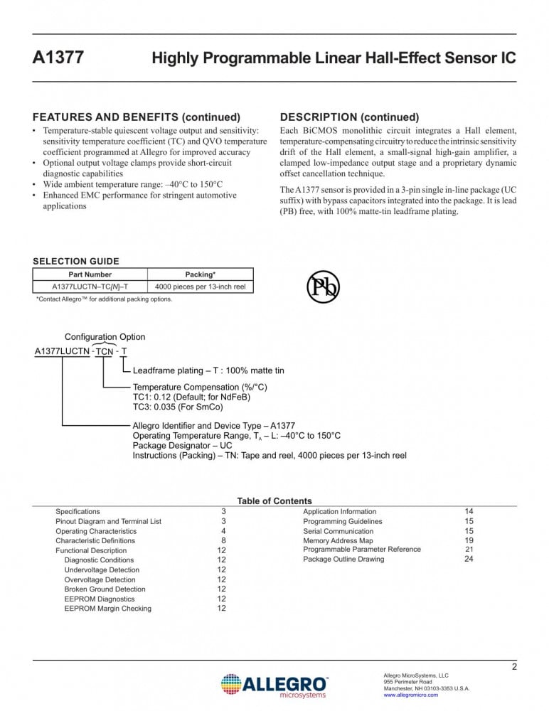 A1377 datasheet page 2