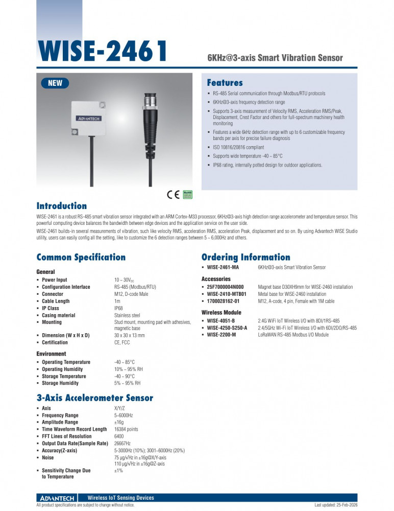 WISE-2461 product documentation page 1